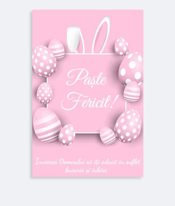 Felicitare personalizata de Paște model 4 - Uniq-gift.ro