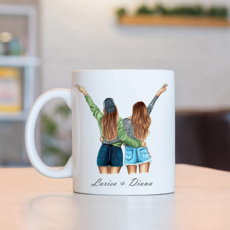 Cană personalizată Best Friends BFF cadou prietena M2 | Uniq-gift.ro