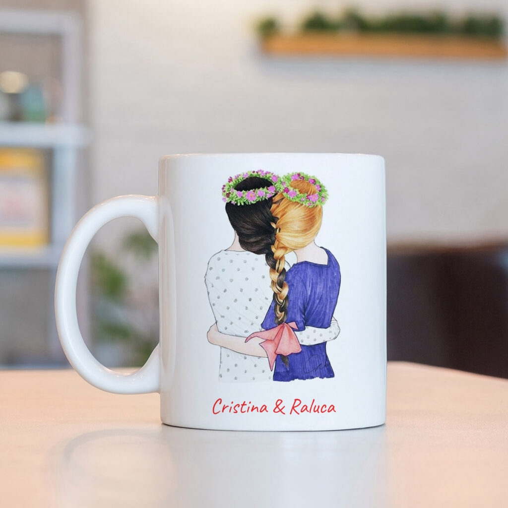 Cană personalizată Best Friends BFF cadou prietena M1 | Uniq-gift.ro