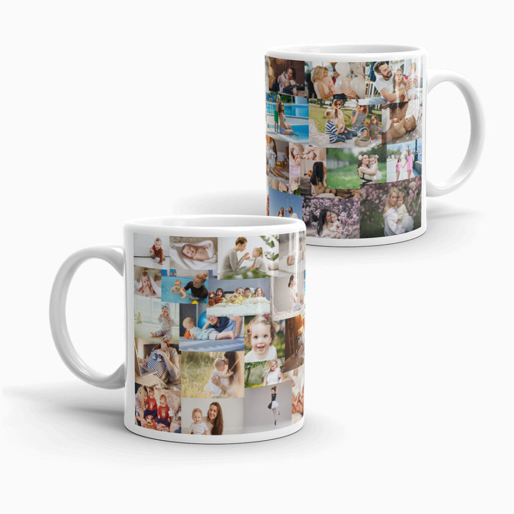 Tablou A3 cu 8 poze cadou pentru nași botez Nanu si Nana - Uniq-gift.ro