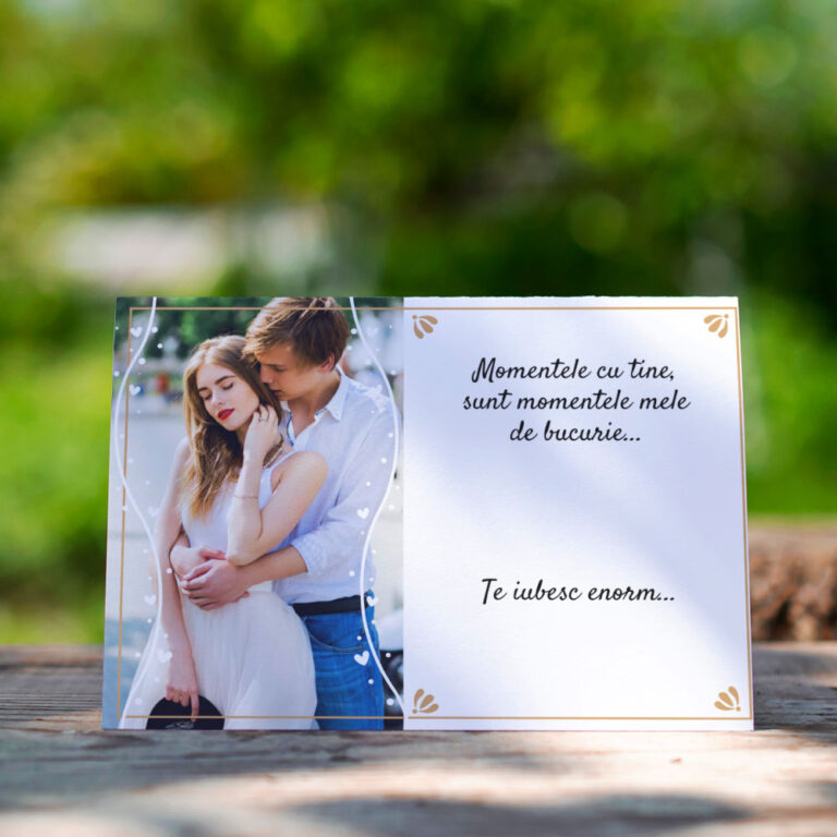 Fotografie Magnetica cu poza si mesaj model inimioare Uniq-gift.ro